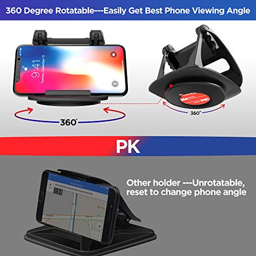 IPOW Universal 360 Degree Rotatable Car Dashboard Phone Mount Hold ...