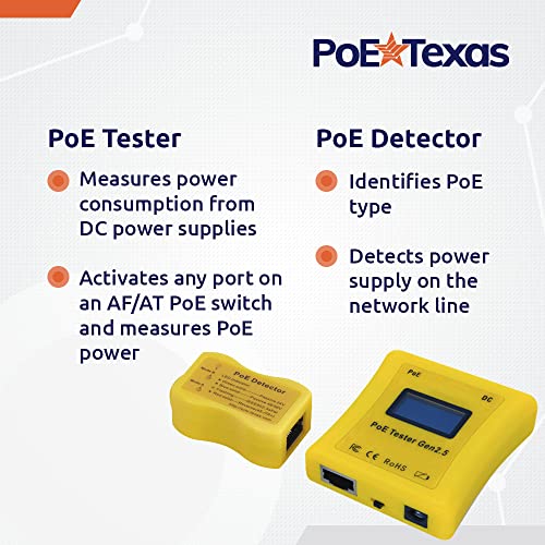 PoE Detector & PoE Tester (Gen2.5) Tool Kit - Detect Power On The ...
