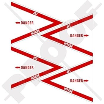 Amazon.com: DANGER JET INTAKE US Navy USAF Aircraft 2" (50mm) Vinyl ...