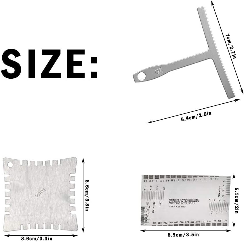 16Pcs Guitar Luthier Tools Guitar Set Up Kit Including Radial Ruler ...