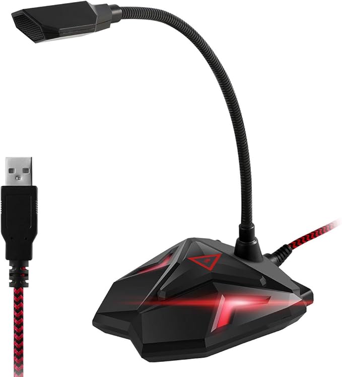 EIVOTOR Microphone à Pied USB pour Ordinateur, Micro de Bureau, Micro ...