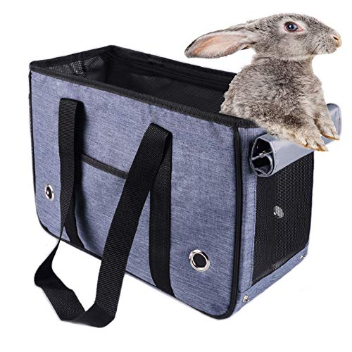 Travel Small Pet Bunny Ferret Cat Rabbit Carrier Soft-Sided Bag Pocket ...