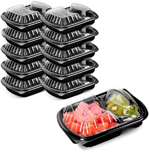 Meal Prep Container Reusable Bpa Free – [10 Pack] 2 Compartment (36 ...
