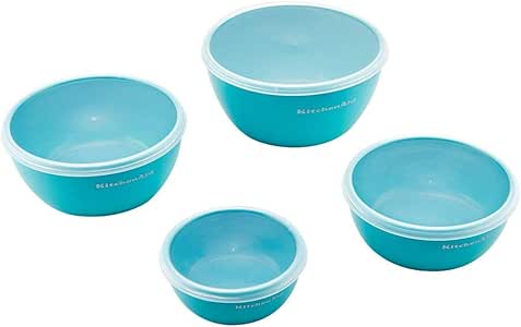Amazon.com: KitchenAid small plastic set of 4 Prep Bowls with Lids ...