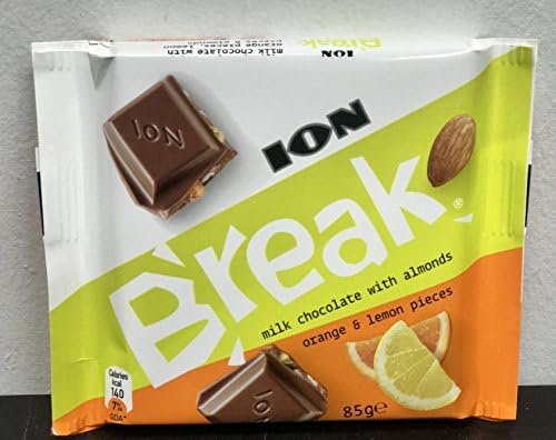 Ion Break Milk Chocolate with Almonds, Orange and Lemon Pieces - 85g ...