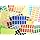 336 Labels , 25x12mm Rectangle , Mixed Colour Code Stickers , Self ...