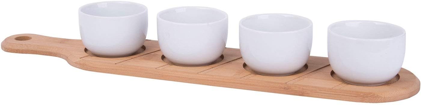 Amazon.com | Home Essentials Tapas Serving Set - Long Bamboo Paddle ...