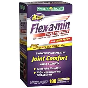 Amazon.com: Flex-A-Min Glucosamine Chondroitin Plus Vitamin D3, Triple ...