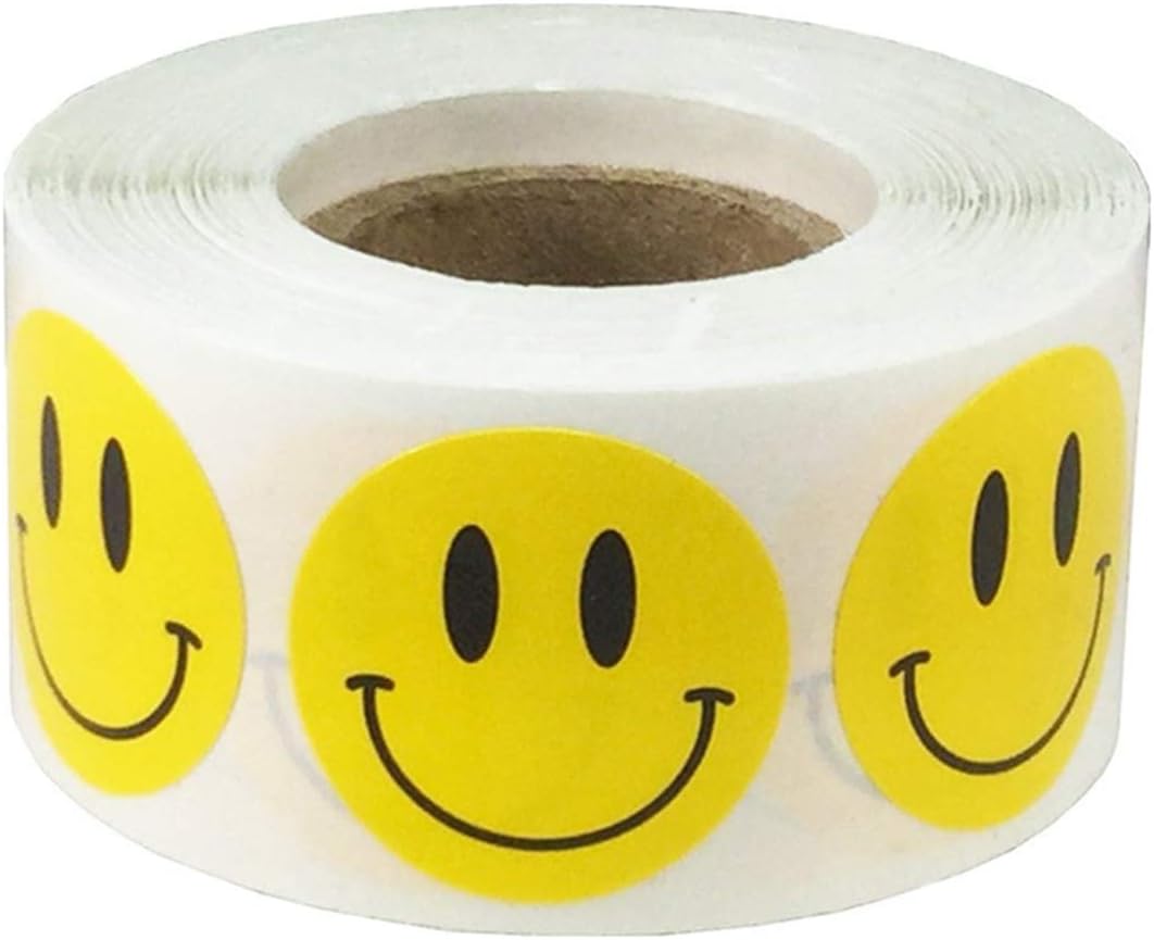 Smiley Face Stickers, 500pcs 2.5cm/1 Inch Happy Face Stickers Dot ...