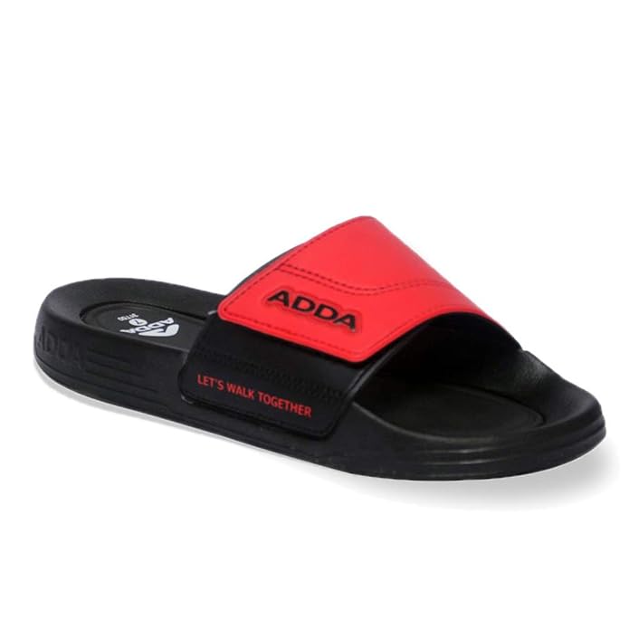 ADDA Comfortable/Durable/Extra Soft Black RED Colour Slippers/Flipflops ...