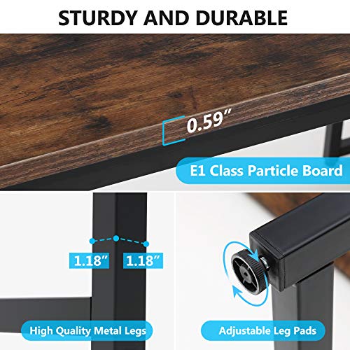 Tribesigns 65 Inch L-Shaped Computer Desk with Hutch, Large Industrial ...