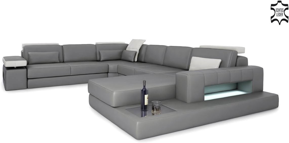 Bullhoff by Giovanni Capellini Ledersofa XXL Wohnlandschaft Leder Couch ...