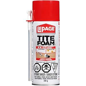 LePage Tite Foam Insulating Foam Caulking, 340g, White (2092222 ...