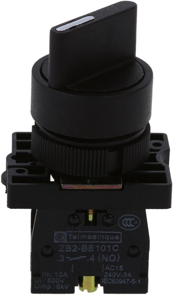 SODIAL(R) Interruptor selector de eleccion giratorio de 2 posiciones ...