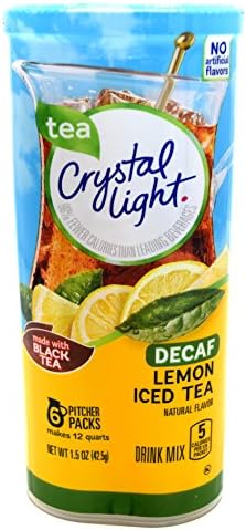 Crystal Light Decaf Lemon Iced Tea Natural Flavor Drink Mix, 12-Quart ...