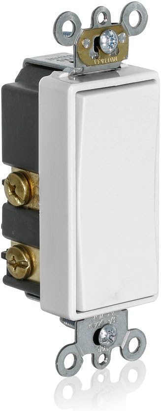 Leviton 56080-2W Momentary Contact SPST Decora Plus Rocker Switch ...