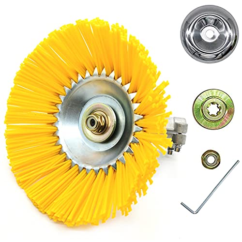 BGTOOL 8 inch Nylon Weed Brush Straw Rope Rotary Rusting Disc Trimmer ...