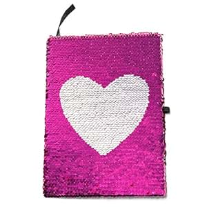 Amazon.com: Reversible Magic Sequin Notebook with True Heart Pattern ...