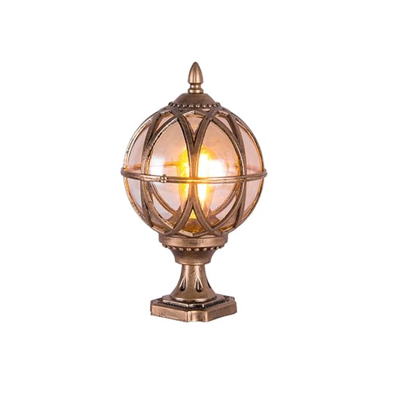 Traditional Victorian Globe Column Light Lantern Classic Aluminium Die ...