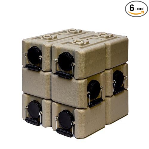 WaterBrick Tan Water Storage Container (6 pack) 3.5 Gallon BPA Free ...
