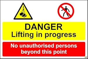 Danger lifting in progress. No unauthorised persons beyond this point ...