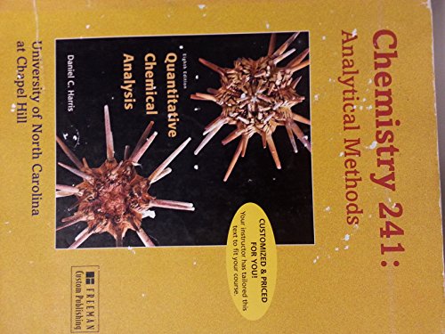 Amazon.com: Quantitative Chemical Analysis 8th Edition - Chemistry 241 ...