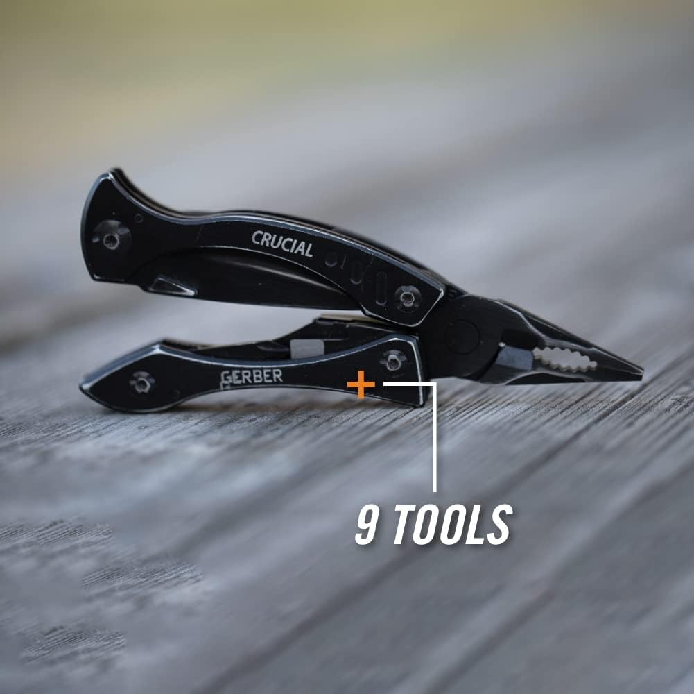 Gerber Gear Crucial EDC Multitool Pocket Knife With Clip And Strap ...