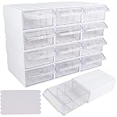 Amazon.com: 12 Pcs Drawer Stacking Storage Cabinet, 12 Pcs Plastic ...