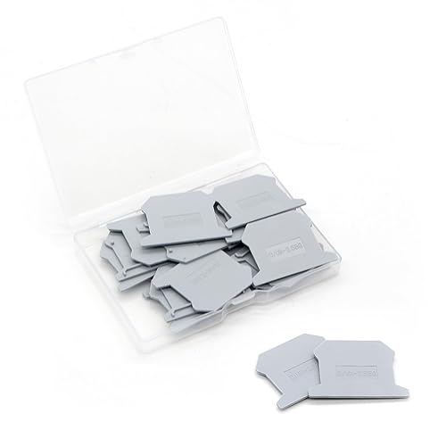 GUETNEU 20Pcs D/UK-2.5BG End Cover for DIN Rail Mounted Terminal Block ...