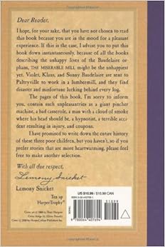 The Miserable Mill (A Series of Unfortunate Events, Book 4): Lemony ...