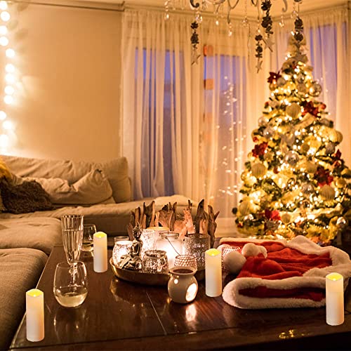 Enido Flameless Candles Led Candles Battery Operated Candles Exquisite Pack of 12 (D2.2'' x H4 ...