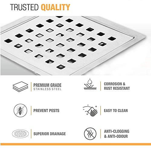 Buy KSIS SS 304 Grade Bathroom Floor Drain, Water Drain Grating, Drain ...