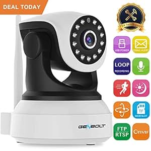 Wireless WiFi IP Security Camera - GENBOLT 1080P indoor Dog Baby ...
