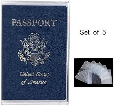 Plastic Passport Cover Passport Protector (Pack of 5) (transparent ...