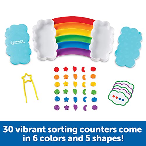 Learning Resources Rainbow Sorting Set,37 Pieces, Ages 3+, Fine Motor ...