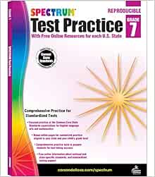 Amazon.com: Spectrum Test Practice 7th Grade Workbooks All Subjects ...