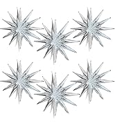 Amazon.com: 60 Pcs Silver Mylar Starburst Balloons, Explosion Star Foil ...