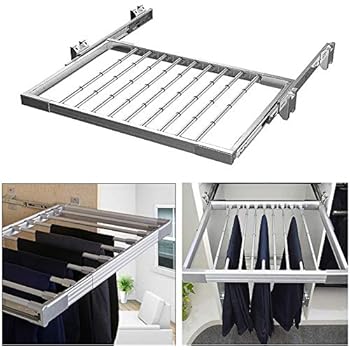 Amazon.com: ZJchao Heavy Duty Retractable Closet Pull Out Rod Wardrobe ...