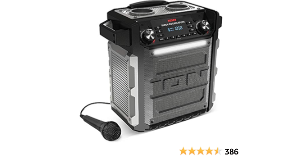 Ion block rocker portable bluetooth speaker system with microphone