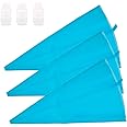 Amazon.com: 18 Inch Reusable Icing Bags 3-Pack Silicone Piping Bags ...