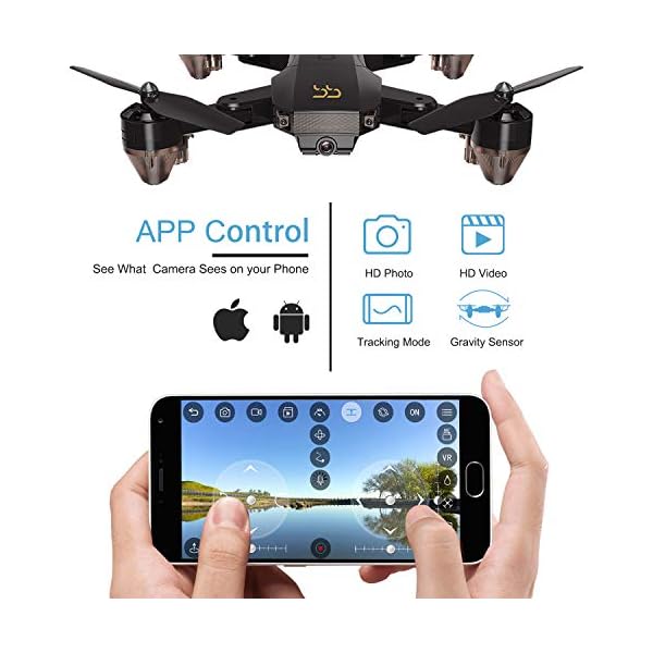 ScharkSpark Drone Thunder with Camera Live Video, RC Quadcopter with 2 ...