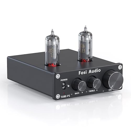 Fosi Audio P1 Tube Preamplifier Mini Hi-Fi Stereo Preamp 6K4 Valve ...