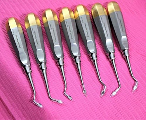 German Set of 7 Dental Tooth Surgery Straight Spade CONCAVE Root TIP ...