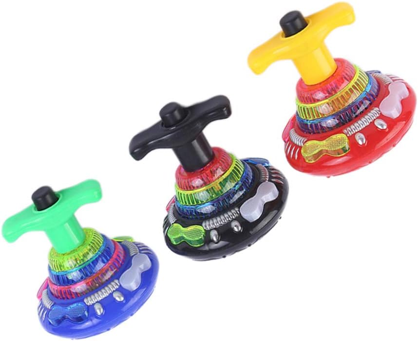 Amazon.com: TOYANDONA 3Pcs Spinning Top, LED Light Up Flashing Music ...