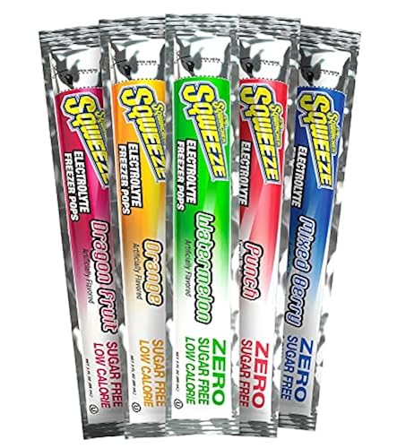 Sqwincher Sqweeze Electrolyte Freezer Pops, Zero Sugar, Assorted ...