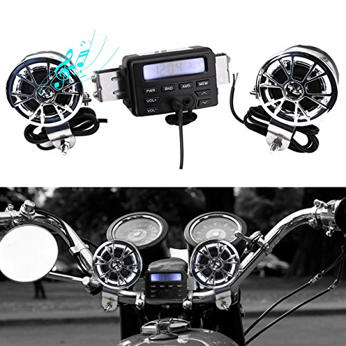 Bikes- Motorcycle Audio Radio Handlebar Amplifier Stereo 2 Speaker ...