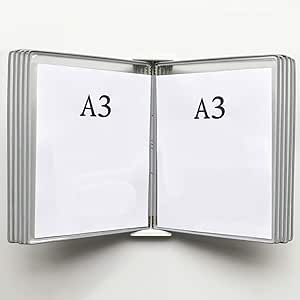 Amazon.com: QSJY File Cabinets Wall Mounted A3 Poster Flip Book Display ...
