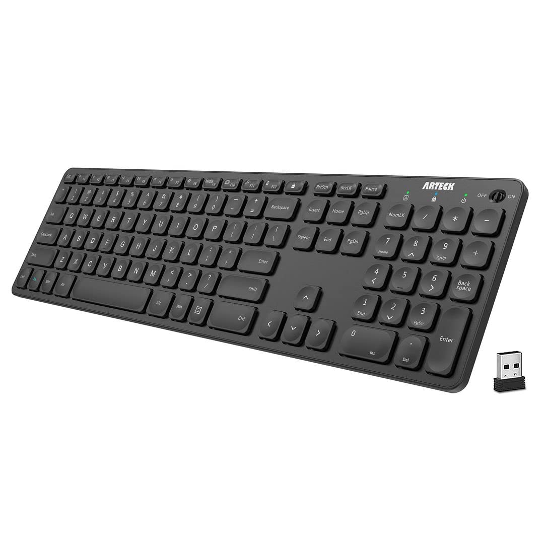 Mua Arteck 2.4G Wireless Keyboard Ultra Slim Full Size Keyboard with ...