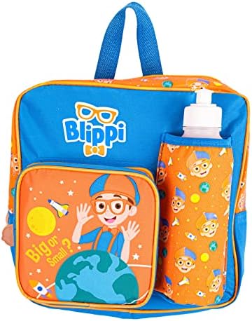 Blippi School Kids Backpack with Water Bottle, Lunch Box and Fork&Spoon ...