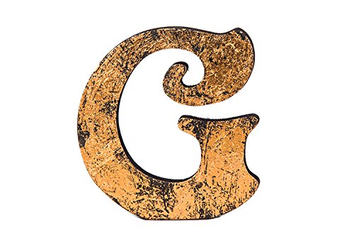 Buy (Copper,G) Metallic Look Large 4inch 11cm Wooden Letters Free ...